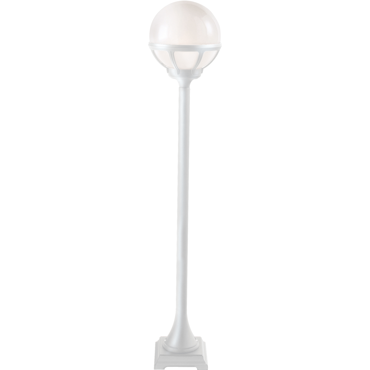 Norlys Bologna 315 Stolpearmatur E27 Opalt Glass Hvit - led-spot.no